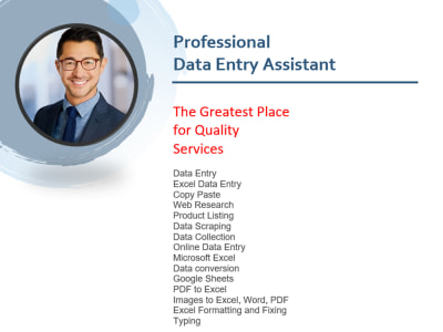 Professional Data Entry, Conversion | Excel Data Management | Upwork