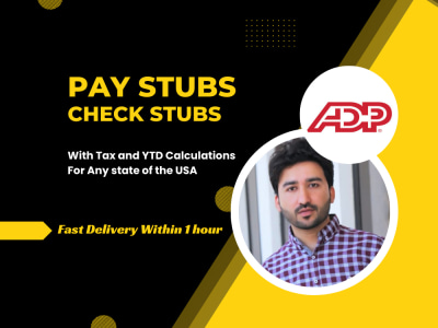 Adp paystubs, checkstubs, payroll, paystub, for apartemt and cars | Upwork