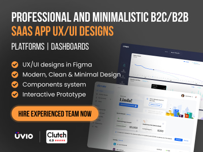 Professional and Minimalistic B2C/B2B SaaS App UX UI Designs | Upwork