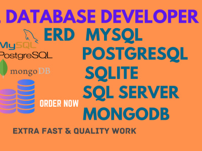 Database design and developemnt using SQLite MySQL MongoDB PostgreSQL ...