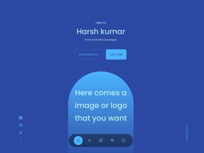 A good looking animated responsive React.js portfolio in single page ...