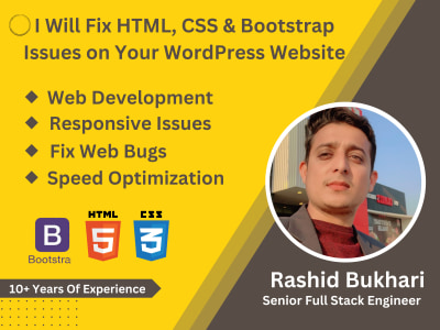 An expert HTML, CSS, and Bootstrap developer for your WordPress website | Upwork