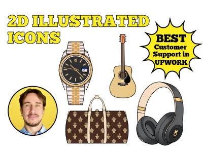 Fantastic 2d hand drawn icons | Upwork