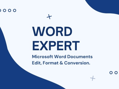 Microsoft Word Document Editing, Formatting, Conversion. | Upwork