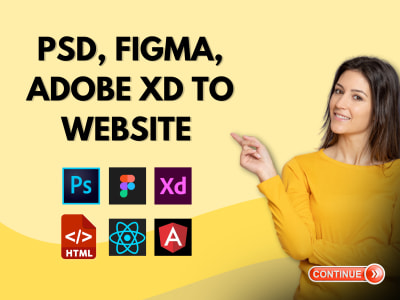 PSD Figma Adobe XD to Responsive React JS HTML CSS WordPress Website | Upwork