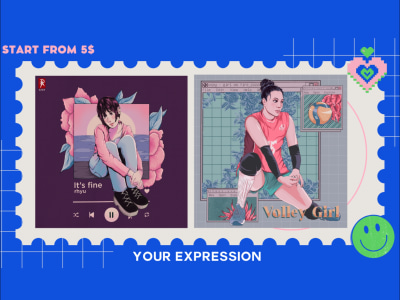 Custom illustrasion with vintage and retro style for your brand | Upwork