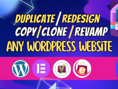 Duplicate clone copy redesign or revamp any wordpress website | Upwork