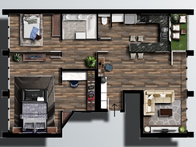 A high-quality 2D textured floor plan | Upwork
