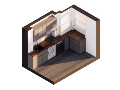A high-quality axonometric diagram for your interior scenes | Upwork