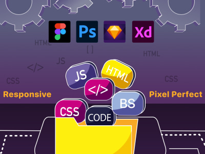Figma/PSD designs converted to a pixel-perfect HTML CSS/Bootstrap | Upwork