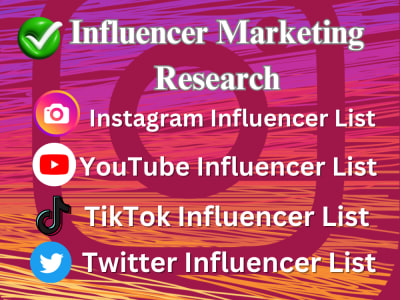 The best Social Media Influencers List For Influencer Marketing. | Upwork