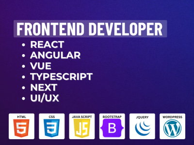 Front end web designing and development using JS, React, HTML, CSS ...