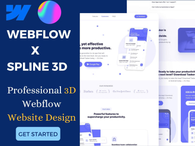 Interactive webflow spline 3D website integration 3D webflow website ...