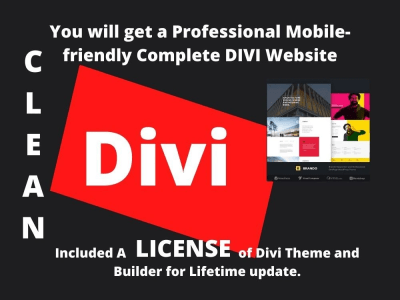 Responsive divi website with a lifetime license of Divi theme | Upwork