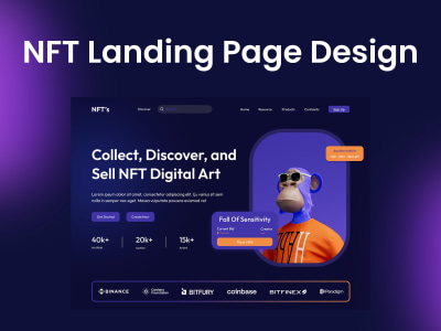 NFT Landing page design, NFT website landing page, Wordpress landing ...