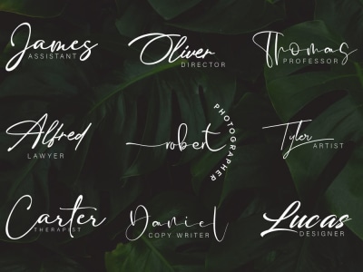 A modern luxury handwritten signature logo design | Upwork