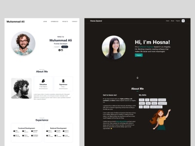 Professional Portfolio Website in Next.js | React.js | Tailwind CSS | Upwork