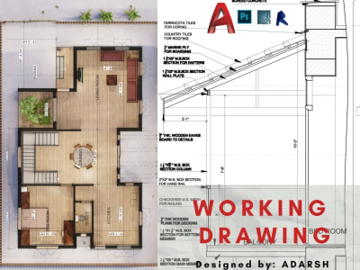 Design architectural floor plans and working drawing in 48 hours | Upwork