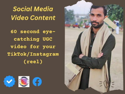 Authentic tiktok Instagram Facebook ugc content for social media | Upwork