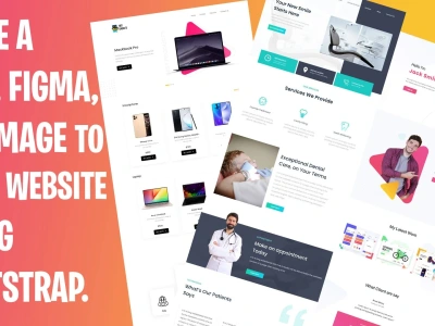 An amazing PSD, FIGMA, XD, Image to HTML Bootstrap responsive website | Upwork