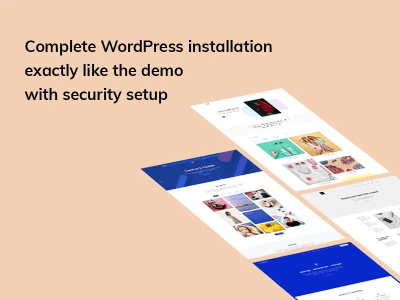 WordPress installation, Theme & Plugins setup like demo, and Security setup | Upwork