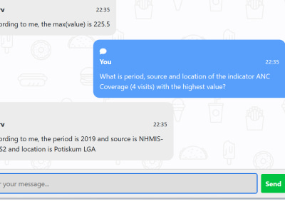 A chatbot based on LLM built using React and Django. | Upwork