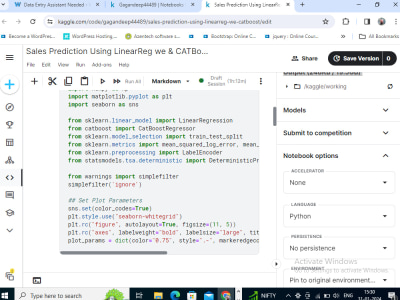 Sales Prediction Using CATBoost & LinearRegression we | Upwork