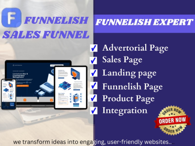 Funnelish Landing page, Advertorial page, Sales page or product page ...