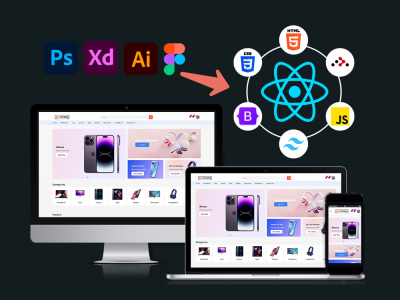 React.js Developer | Front End Developer | Responsive | Bootstrap, Tailwind | Upwork