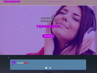 Radio website with live radio player, podcast website, dj, music ...