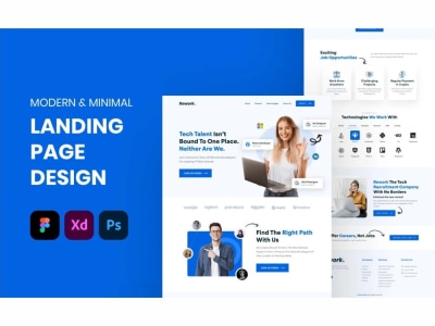 Website & mobile UI landing page design using Figma | Upwork