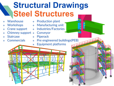 Steel Structure - Structural drawing, steel connection and material takeoff | Upwork