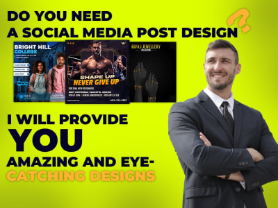 A unique eye-catching social media post for any platform | Upwork