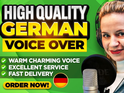 A professional german voice over in my clear, charming voice. | Upwork