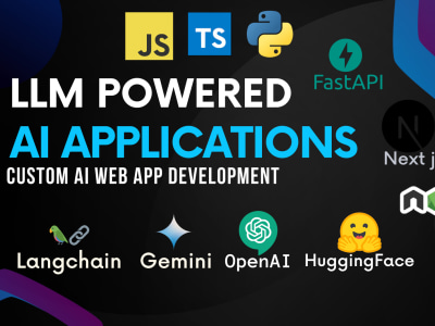 Saas ai llm web app development with nextjs, fastapi, nodejs, langchain | Upwork