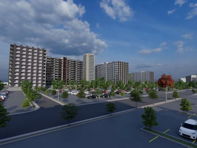 Skyscraper city with complete landscape design | Upwork