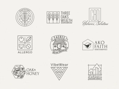 A modern and minimalistic elegant outline logo | Upwork