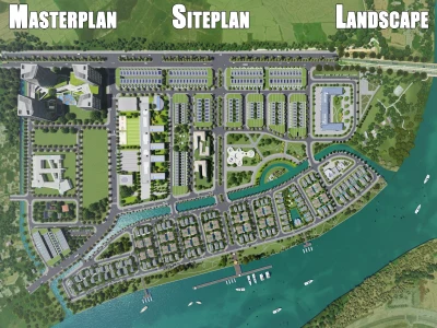 Site plan landscape master plan design and render | Upwork