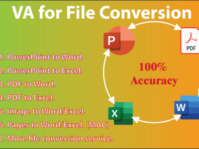 PDF file conversion to Microsoft Word, Excel, PowerPoint, Pages | Upwork