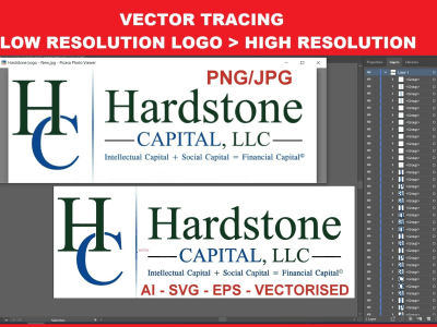 High resolution vector logo recreated from low resolution png jpg ...