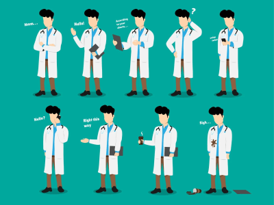 Vectorized 2D character poses | Upwork