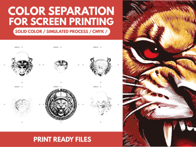 Accurate color separation for screen printing , files ready. | Upwork