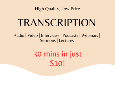 Accurate transcription of audio/video with timestamps | Upwork