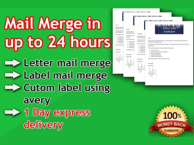 Mail merge letters, avery labels, envelopes or directory | Upwork