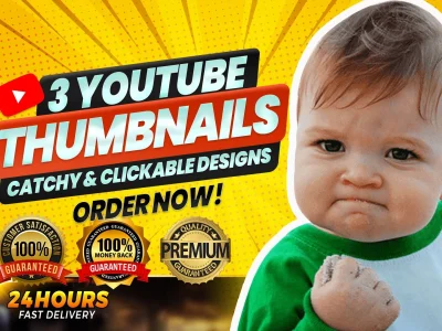 Catchy and clickable YouTube design Thumbnails | Upwork