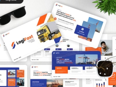 Canva Trucking Logistics Transportation Powerpoint Presentation Template | Upwork