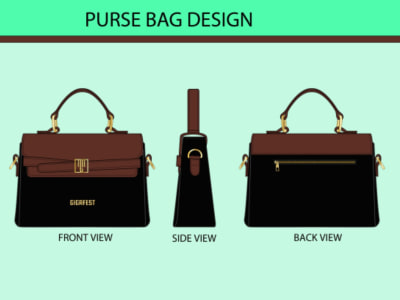 Design any bags, handbag tote bag, duffle bag, technical drawing tech ...