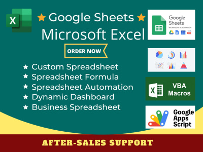 Excel or Google sheets with formula, chart, graph, VBA macro, apps script | Upwork