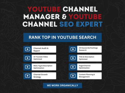 Youtube channel manager & youtube channel seo expert | Upwork