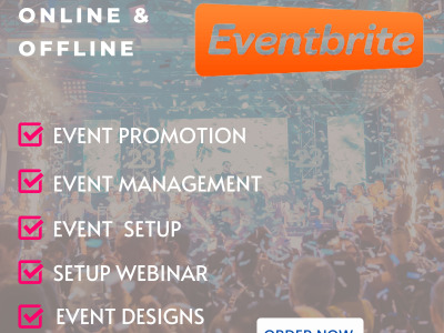 Event planning,, design eventbrite cover or banner, setup meetup event ...